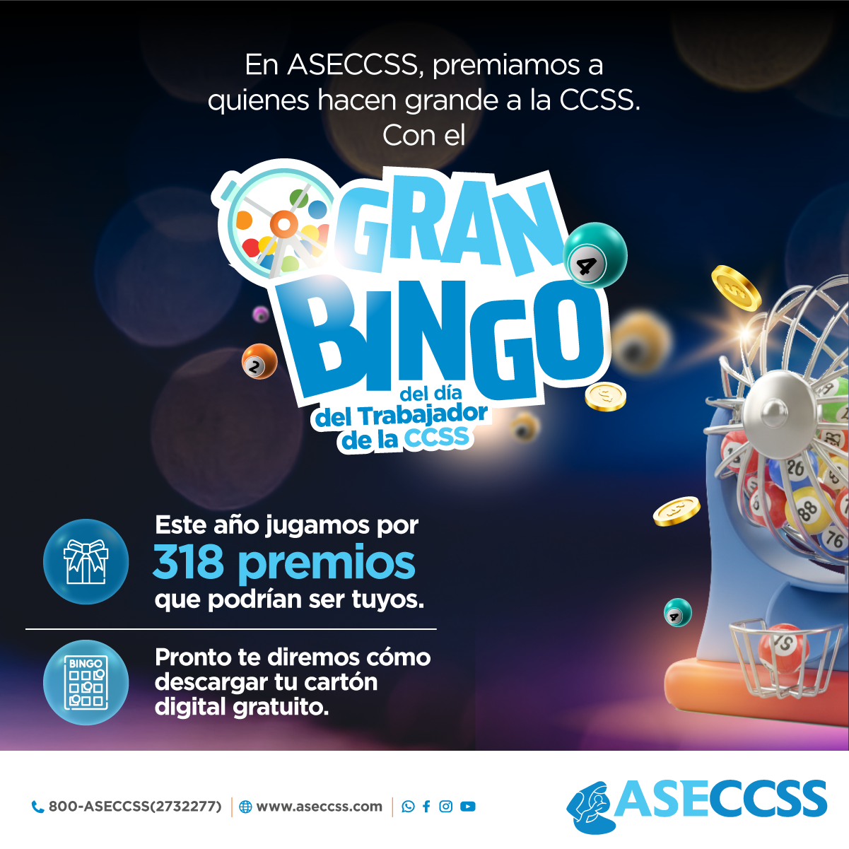Gran Bingo del Trabajador de la CCSS 2025 - ASECCSS